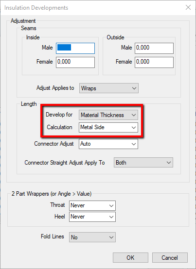 How to adjust the Throat and Heel Liner Length on Bend fittings in CAMduct
