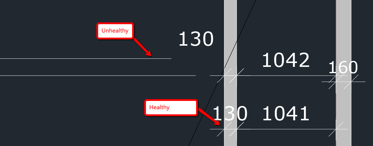 Some dimension lines expand when exporting a view from Revit to DWG