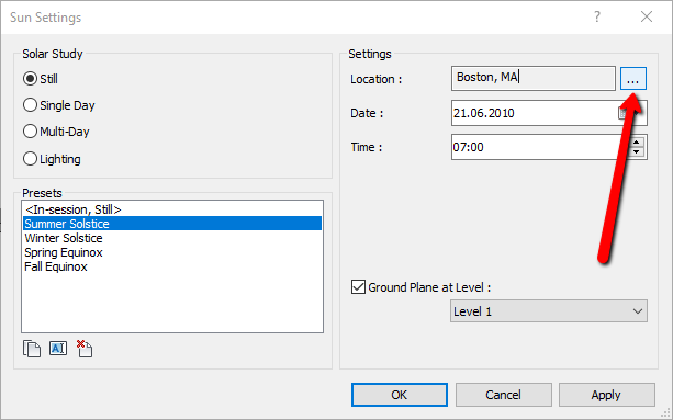 Shadows turned on in the project are displayed incorrectly in Revit
