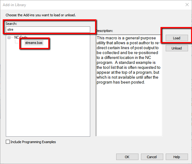 “STREAM”一词已出现在 FeatureCAM 的 NC 代码中
