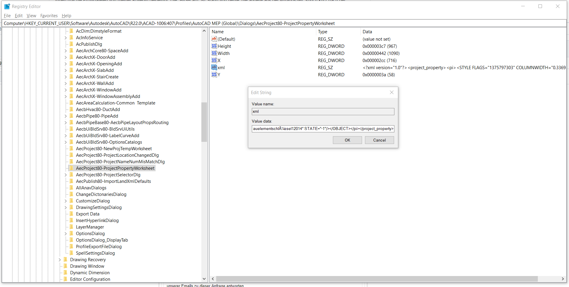 Application Hangs When Editing Project Properties In The Autocad Architecture And Mep Project
