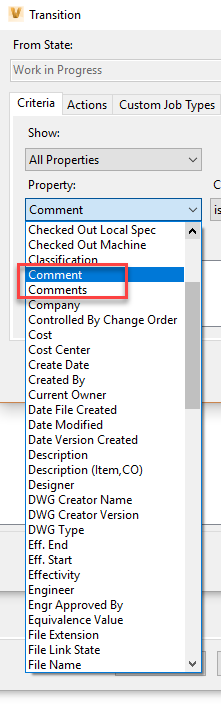 "One or more items cannot change to the specified state due to errors ...