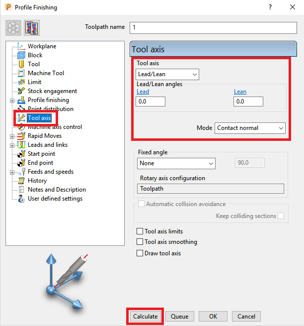 How to create a profile finishing strategy keeping tool normal to ...