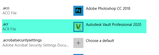 "This file does not have an app associated with it......." after ...