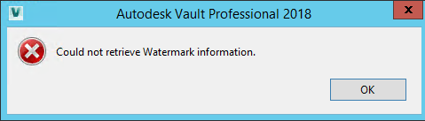 "Could not retrieve Watermark information" when viewing item attachment ...