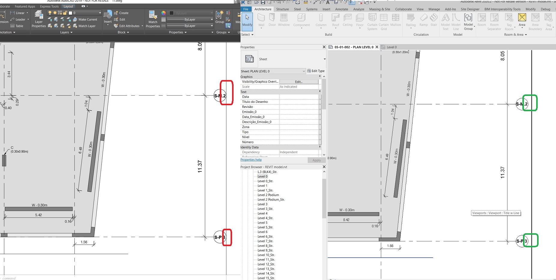 Viewports to small in DWG exported from Revit