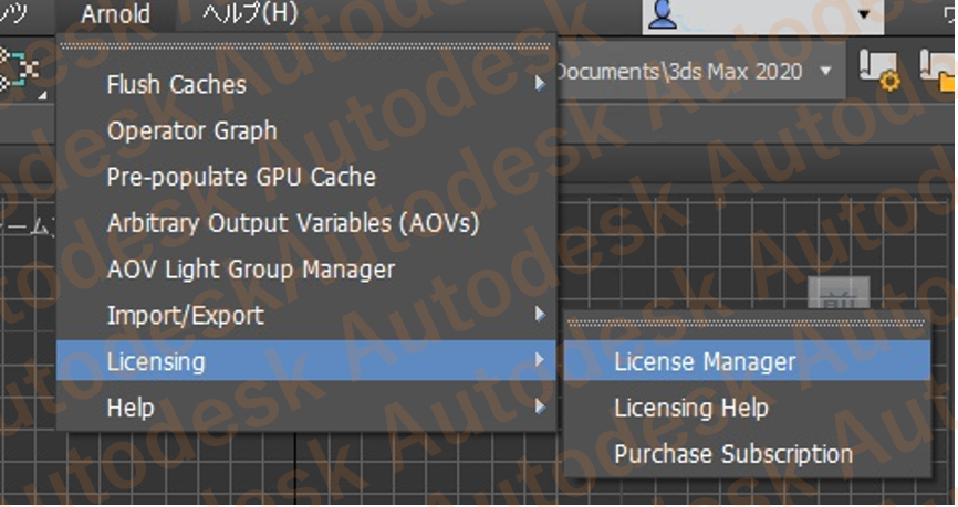 Arnold のライセンスの設定方法
