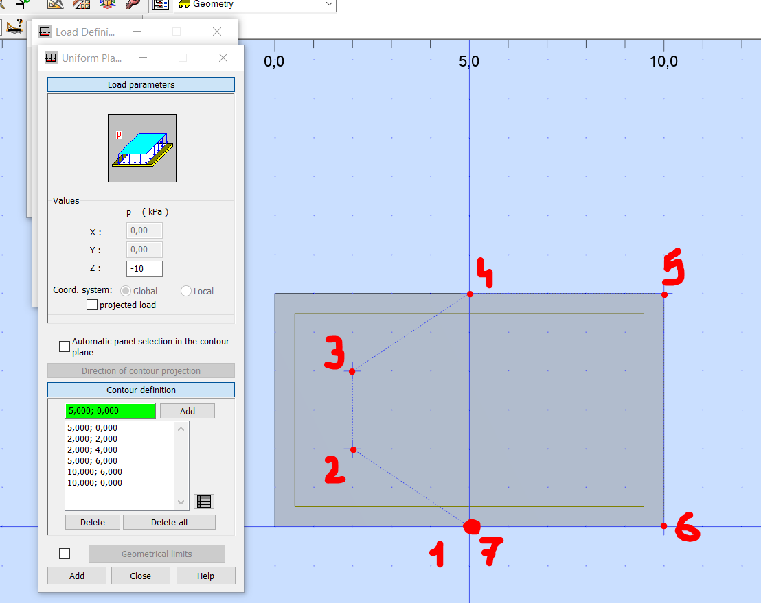 How to create a surface load on a panel/cladding which is limited to a certain zone in Robot ...