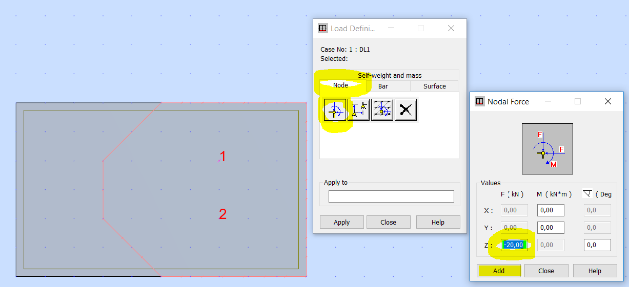 How to define point load on a panel or cladding in Robot Structural ...