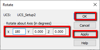 How to rotate the Setup in FeatureCAM