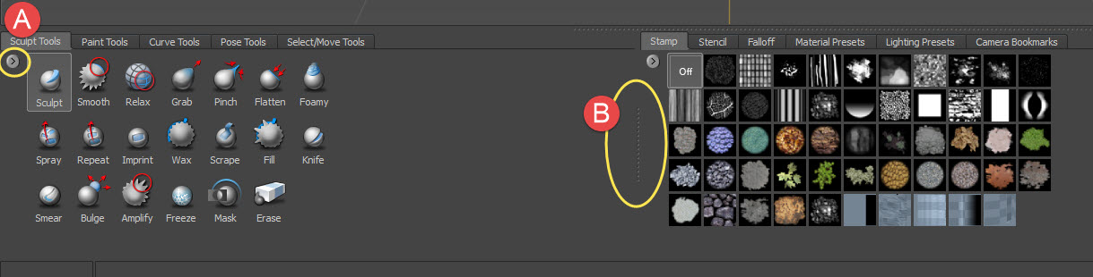 Mudbox 中缺少“雕刻工具”（Sculpt Tools）选项卡