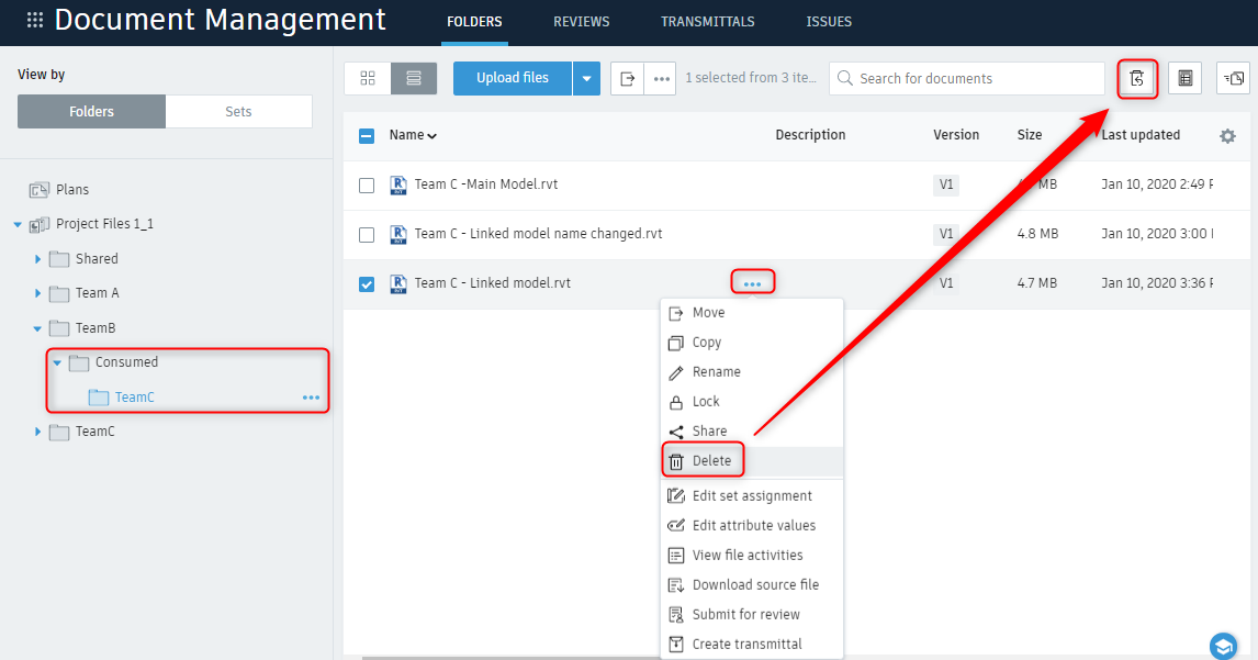 A consumed workshared model does not show up under the 'External Resources' section in Revit