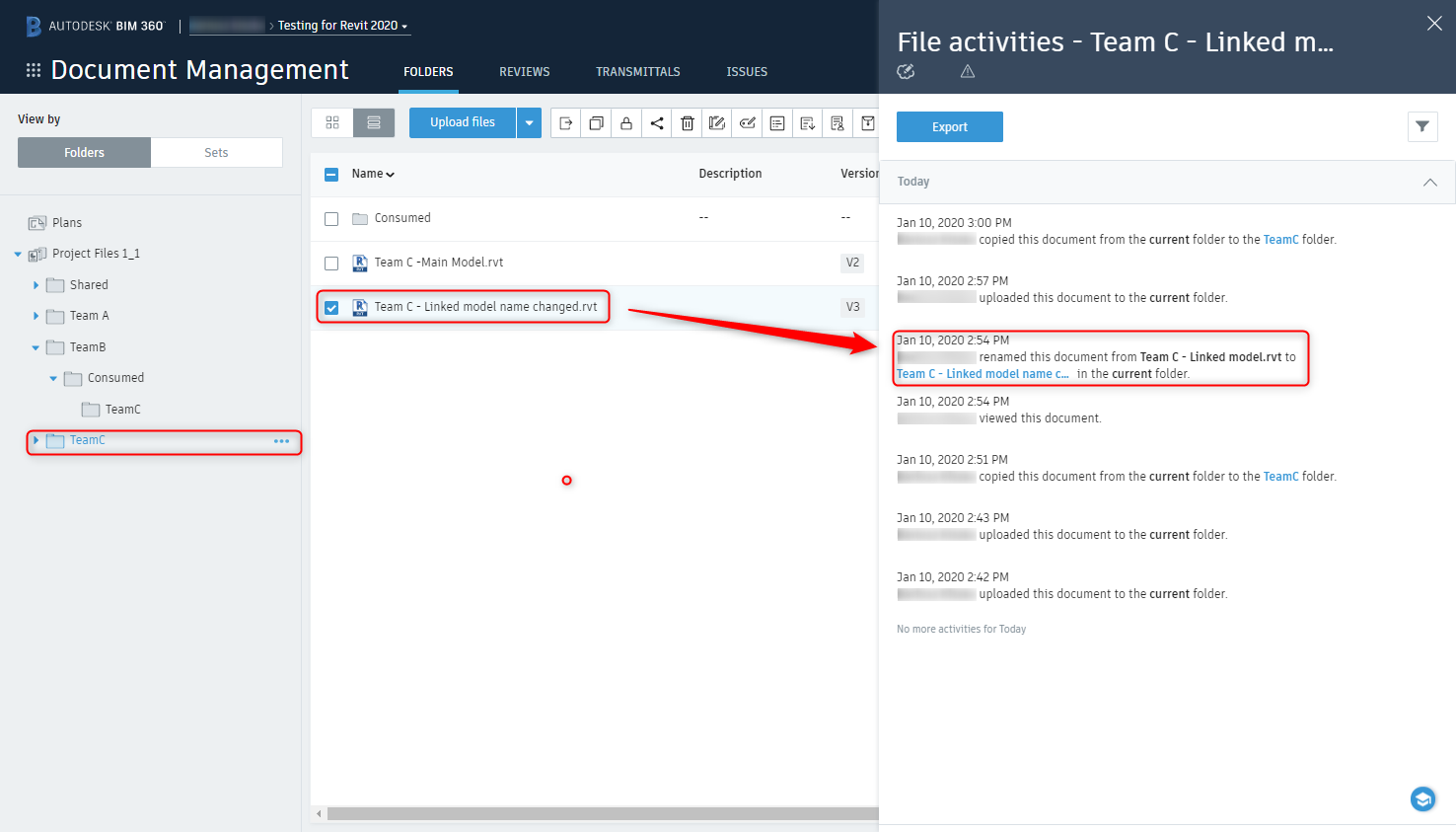 A consumed workshared model does not show up under the 'External Resources' section in Revit