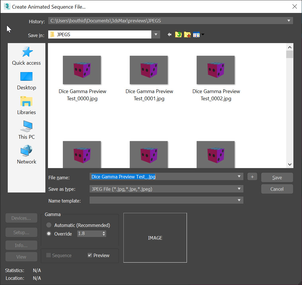 Create Preview Animation (Make Preview) Gamma Override correction ...