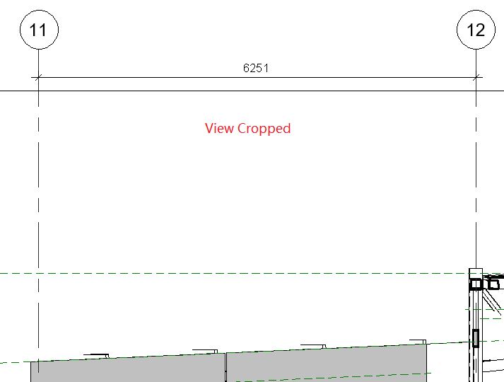 Dimension jump when toggling the crop view control in Revit