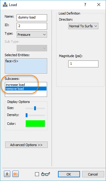 How do subcases function in a nonlinear solution type in Nastran