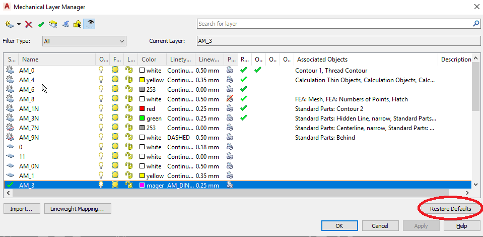 Power dimensions cannot be placed in AutoCAD Mechanical drawing