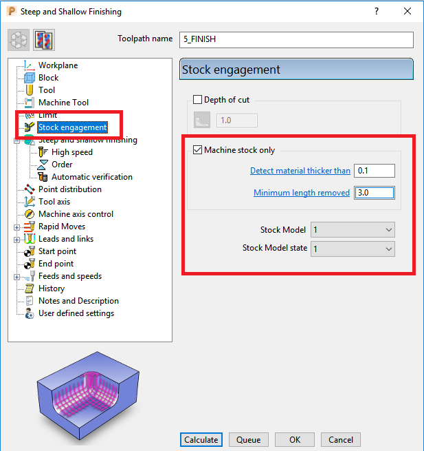 How to use a stock model for rest machining in PowerMill