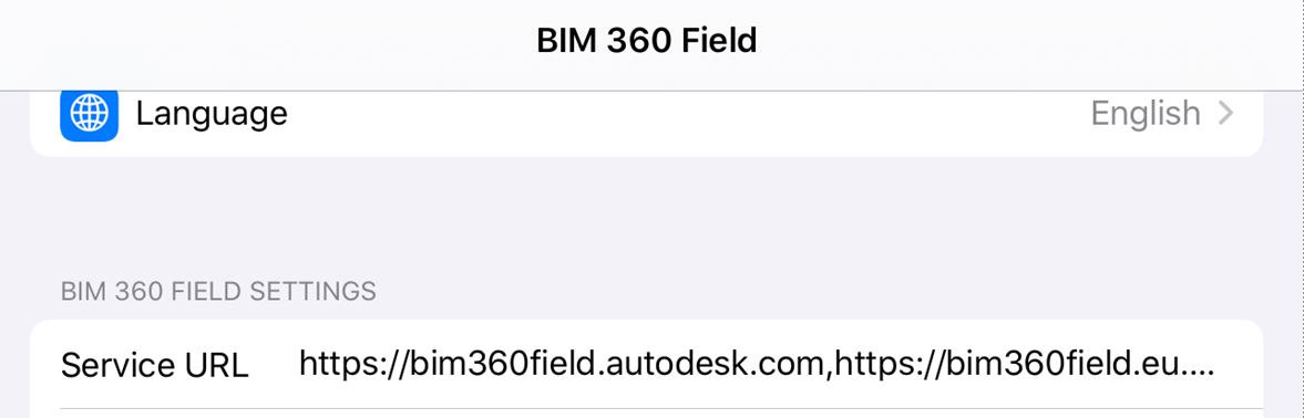 "Can't sign in. Failed to authenticate.." with BIM 360 Field iPad
