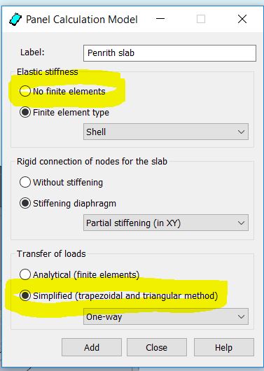 Is it possible to simulate the composite effect of the slab supported ...