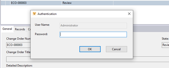 How to ensure that the additional Change Order Approval Authentication ...