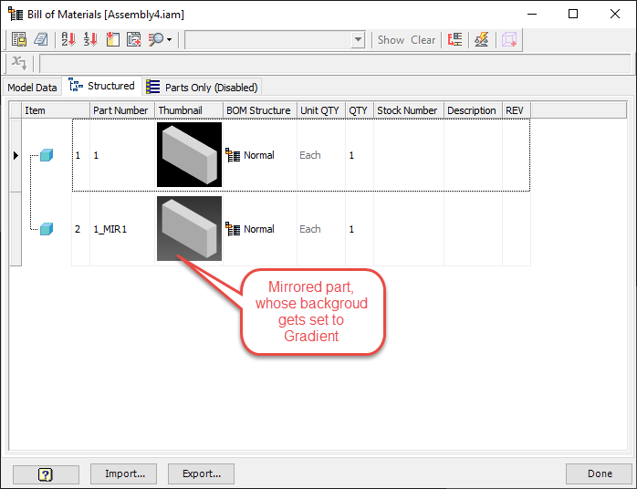Thumbnails background color set to gradient after saving an Inventor ...