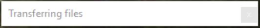 Unable to close Transferring Files dialog box from Desktop Connector