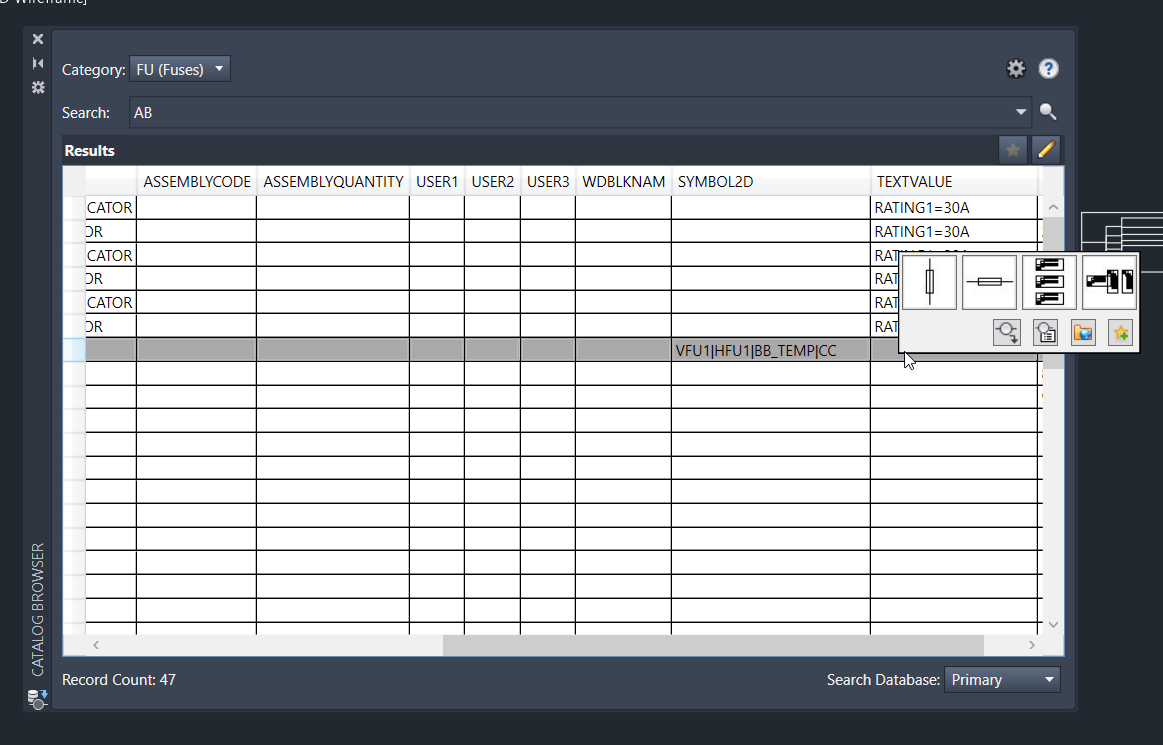 Assign symbol to catalog number dialog does not appear in AutoCAD Electrical
