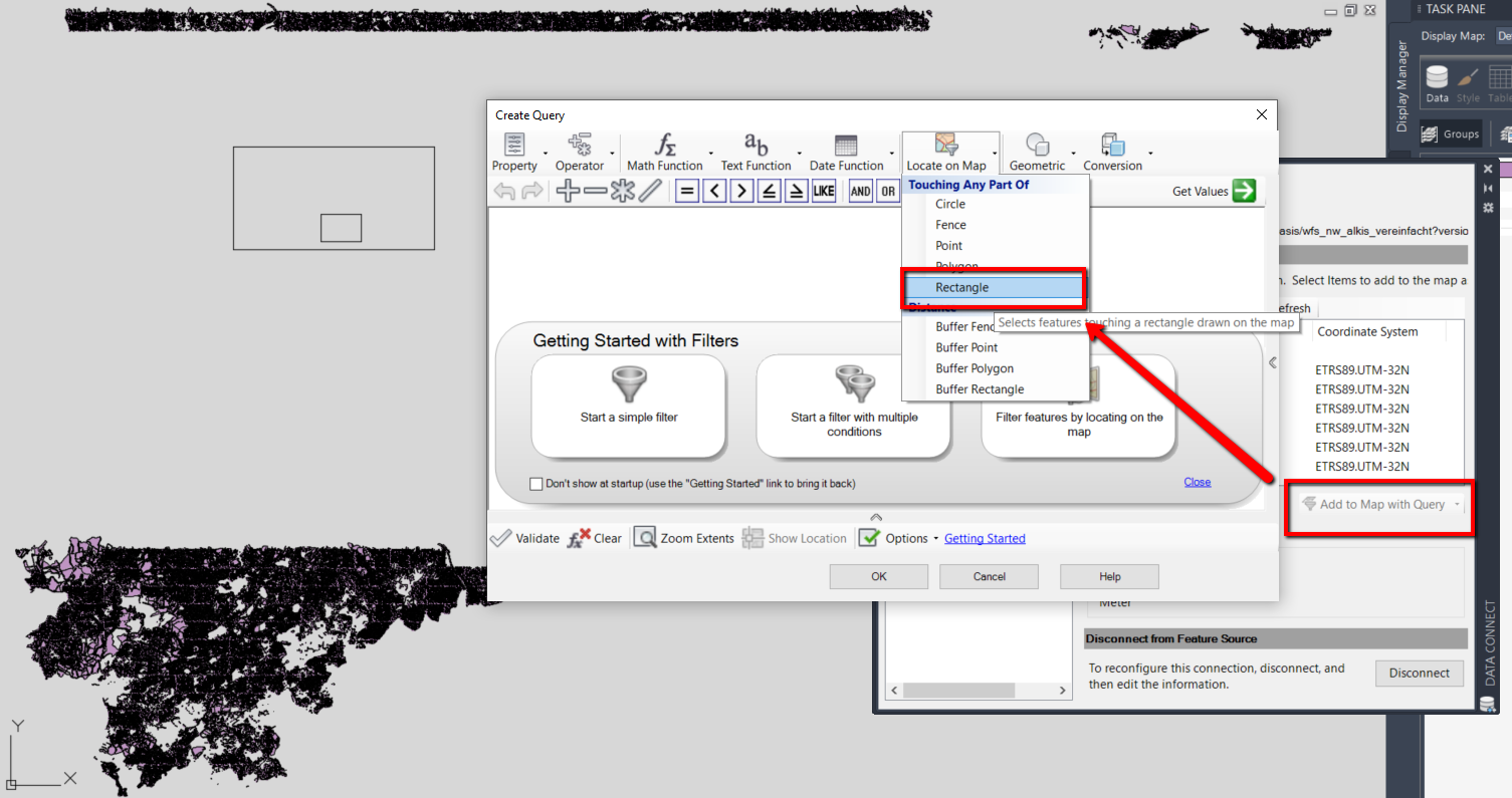 Adding WFS layers or Query to filter data in AutoCAD Map 3D or Civil 3D either loads forever or ...