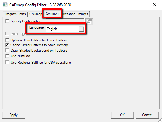 How to set a different UI language for Fabrication products