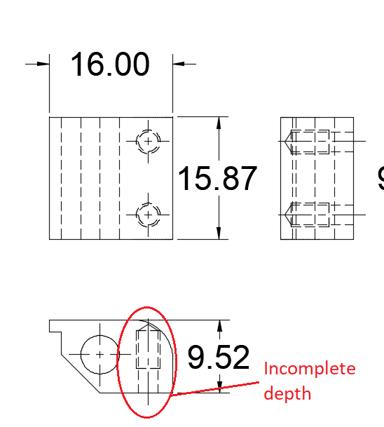 Threads show different in a drawing than what is modeled in Fusion 360