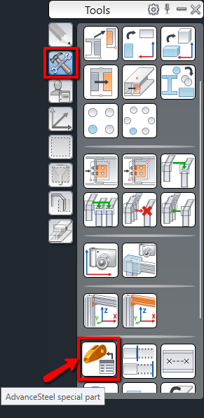 How to import an Inventor part into Advance Steel model as a Special Part