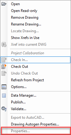 Drawing Properties not editable/ grayed out in AutoCAD Plant 3D