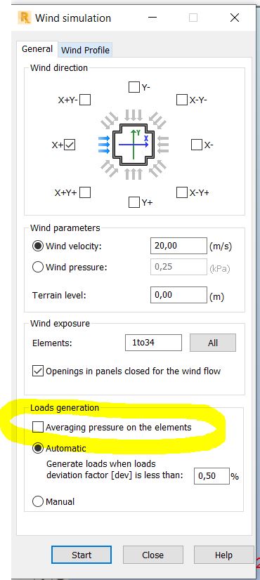 Wind load pressure maps changes after activating forces generated automatically presentation in ...