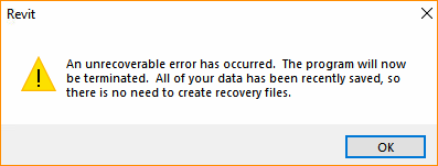 "An unrecoverable error has occurred" when exporting walkthrough or solar study in Revit ...