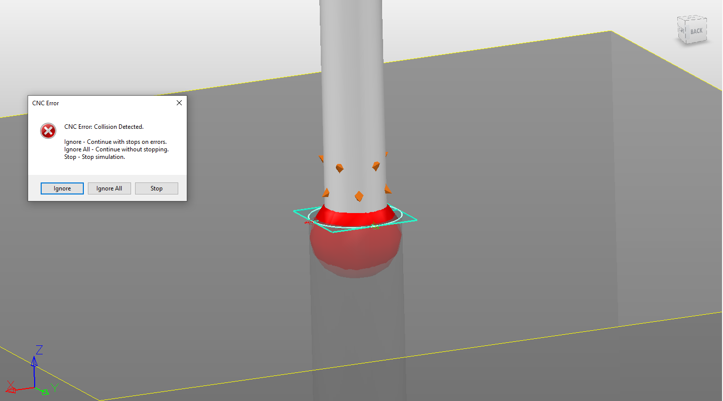 "CNC Error: Collision Detected" when measuring a small hole in Powerinspect