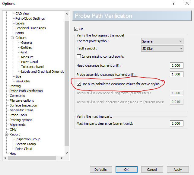 "CNC Error: Collision Detected" when measuring a small hole in Powerinspect