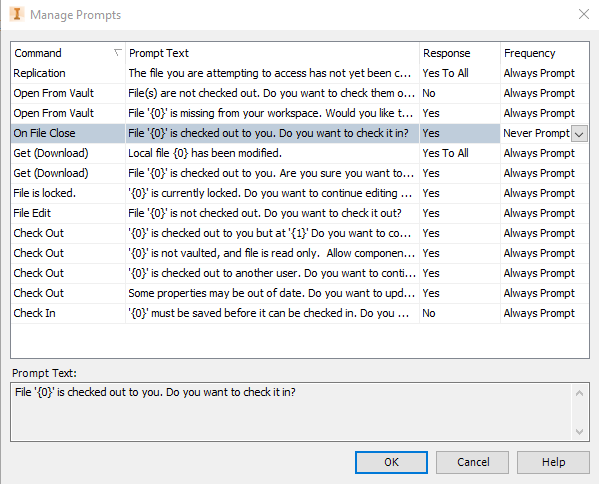 How to configure automatic check in to Vault