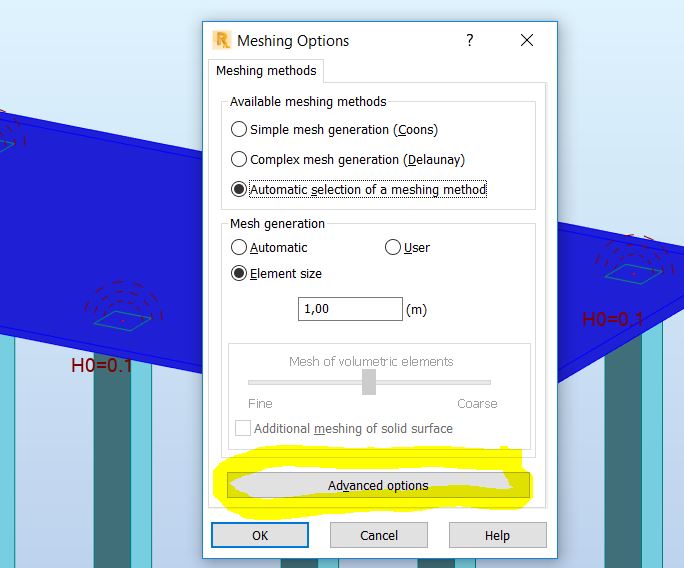 How to refine mesh in selected nodes in Robot Structural Analysis