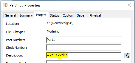 iProperties with fx expressions are not shown in Vault Data Standard for Inventor (VDSI) dialog