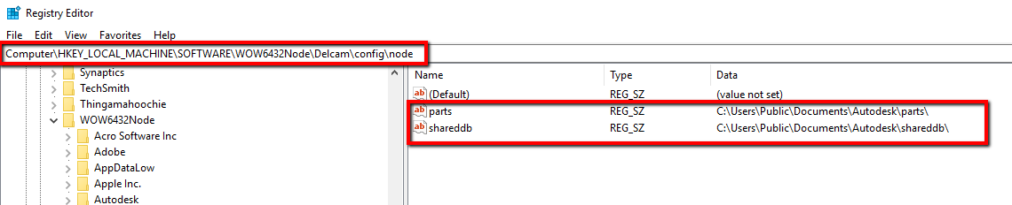 How to change location of shareddb and Parts in PowerShape.