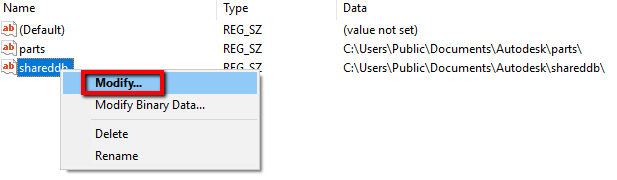 How to change location of shareddb and Parts in PowerShape.
