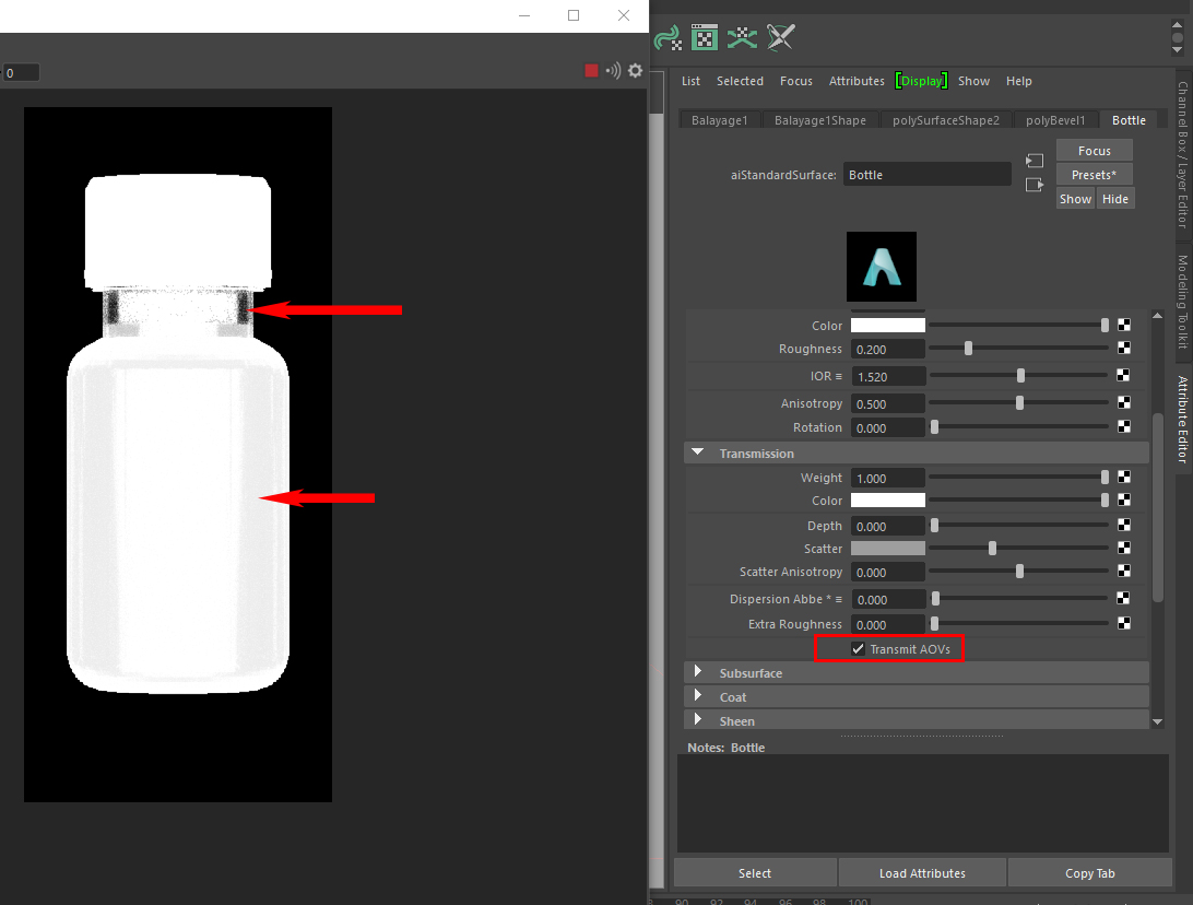 PNG和JPEG文件的渲染结果显示Arnold中透明材质的照明差异