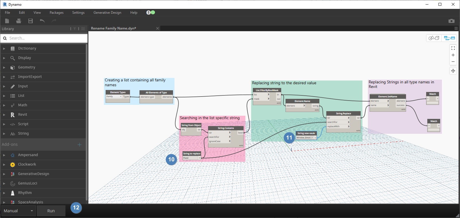 How to change the string in the name of all family instances loaded ...