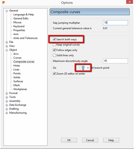 How to force composite curve creation to always go in a straight direction rather then turning ...