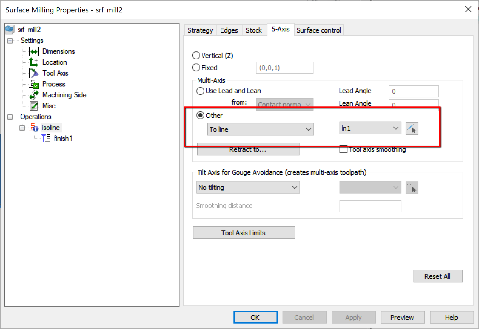 How to create a toolpath like 4 axis rotary on a 5 axis mill in FeatureCAM