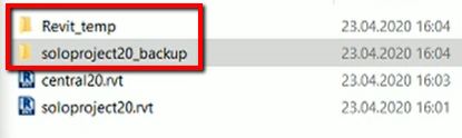 Backup folder and empty temp folder are created when saving Revit families and non-workshared ...