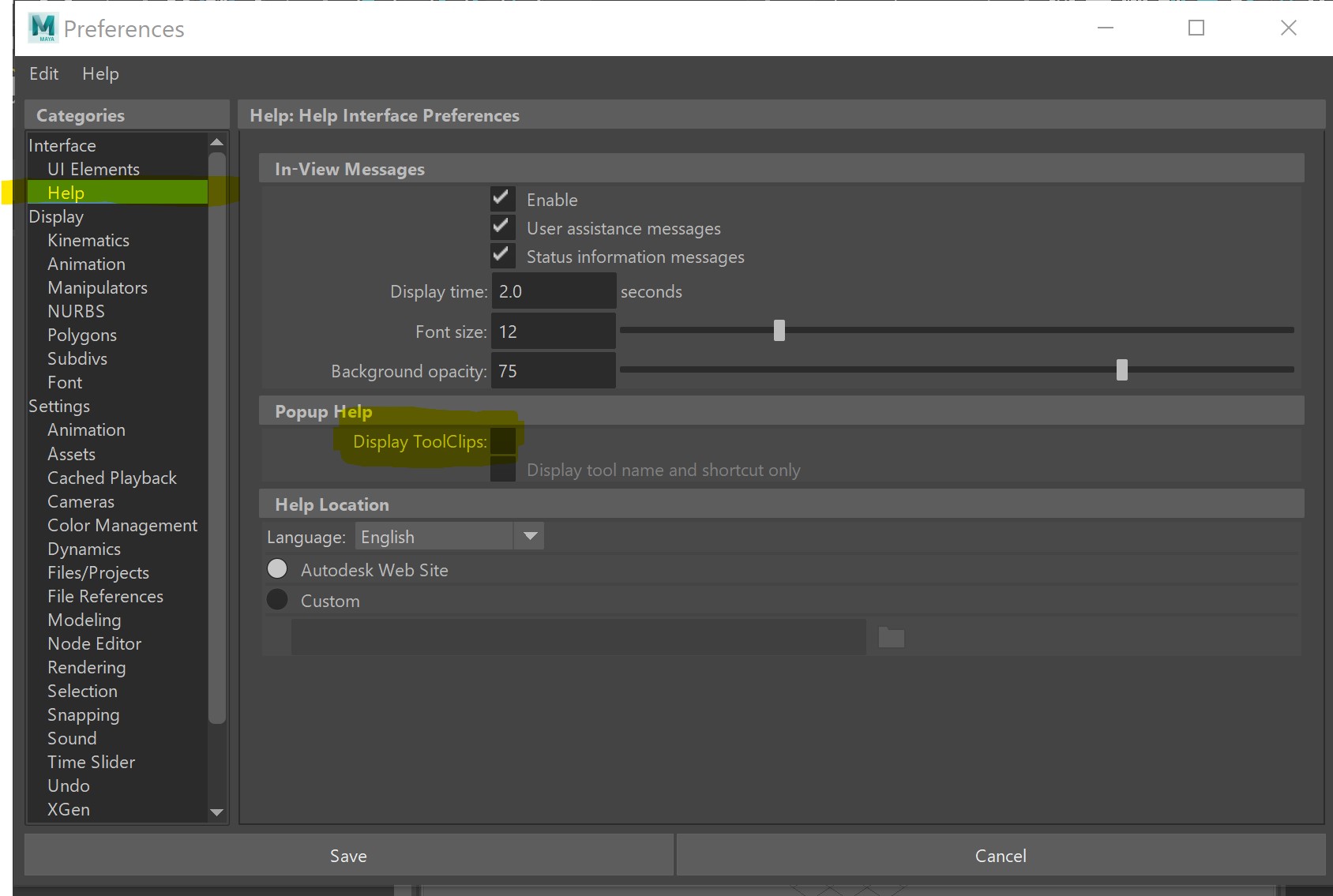 Maya 2020 crashes when hovering over menu items on Mac