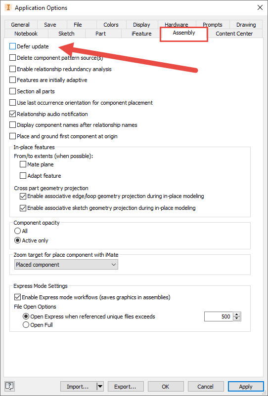 放置约束后，Inventor 部件不更新