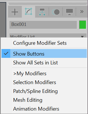 How to select and apply Object Modifiers quickly in 3ds Max